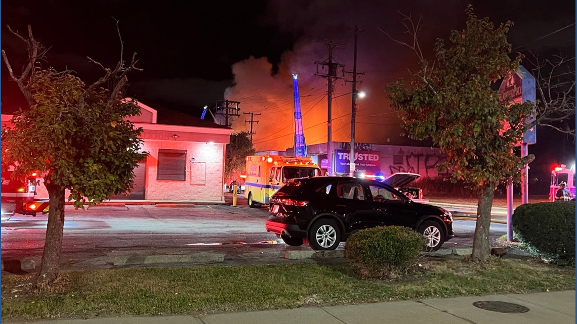 Firefighters battle two-alarm warehouse fire in Cleveland | wkyc.com
