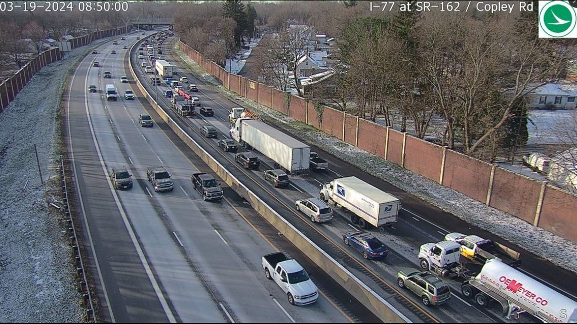 I-76 East / I-77 South closed due in Akron to multiple accidents | wkyc.com