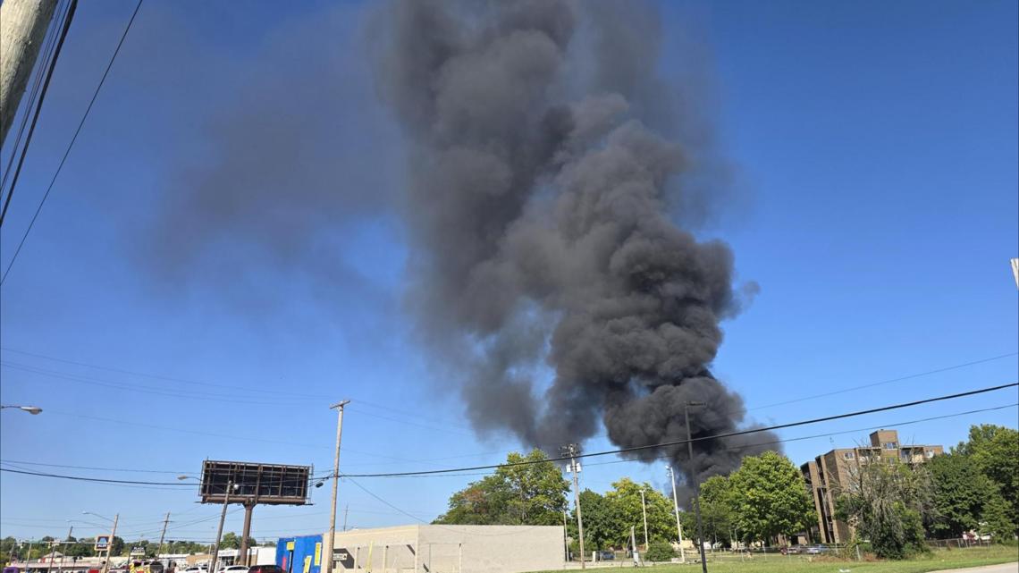 Crews respond to large fire at Akron business | wkyc.com