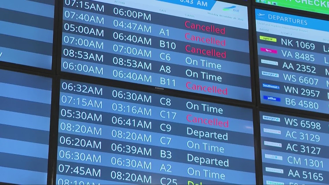 Cleveland Hopkins Airport deals with scores of cancellations due to ...
