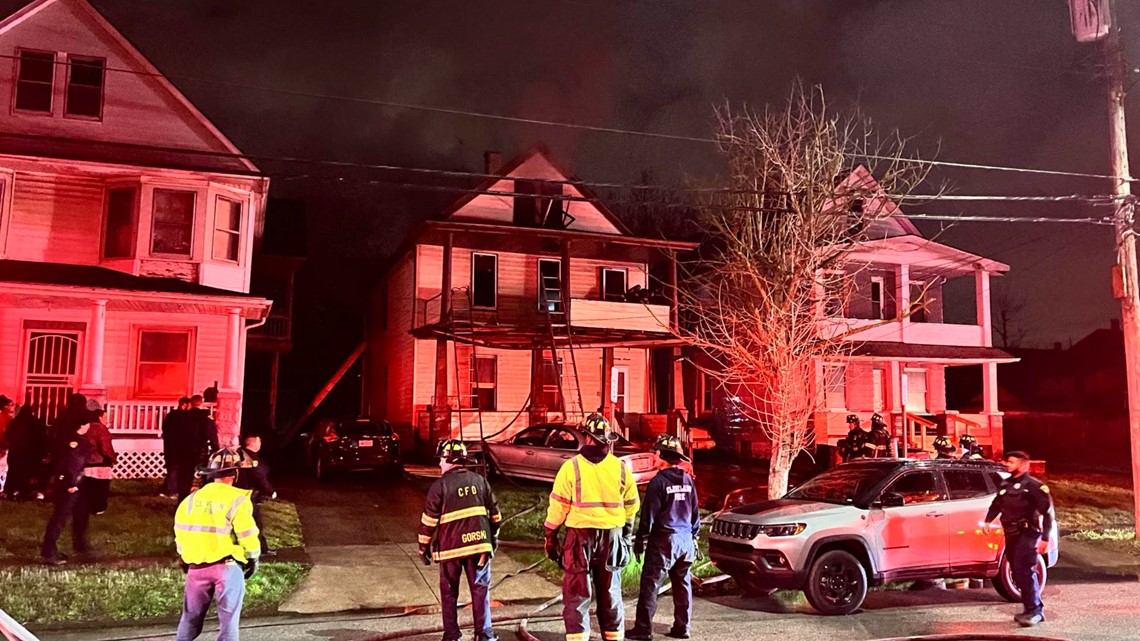 Woman jumps to escape Cleveland house fire on Worley Avenue | wkyc.com