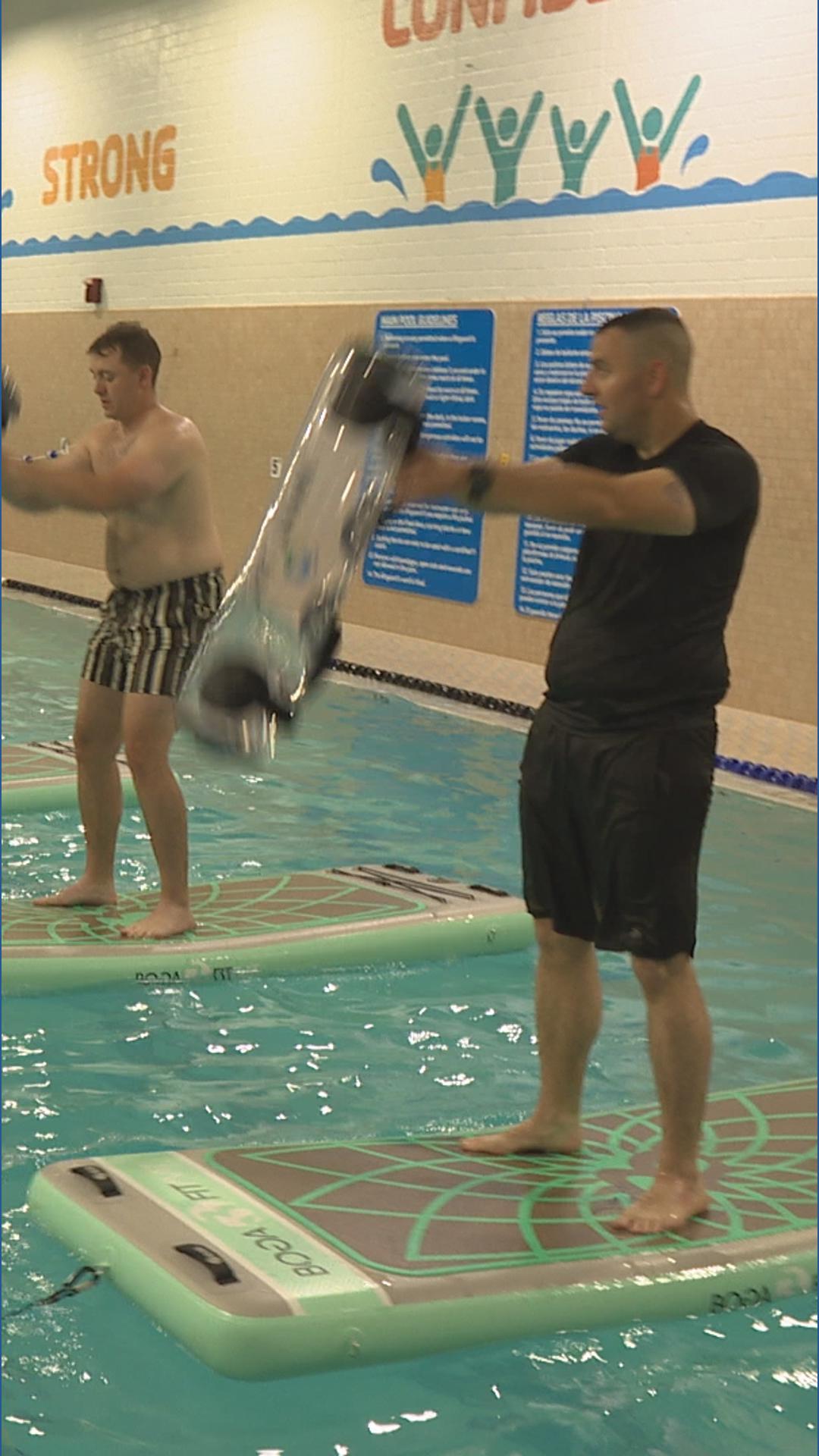 Lake County YMCA launches water HIIT classes on Boga boards | wkyc.com