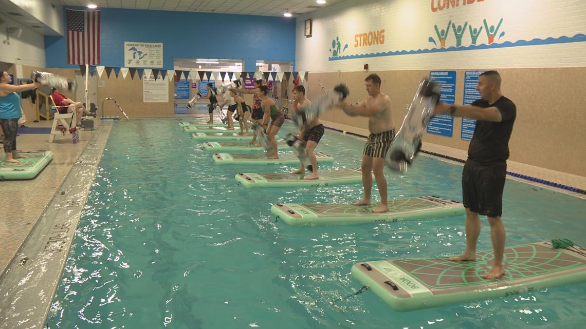 Lake County YMCA launches water HIIT classes on Boga boards | wkyc.com