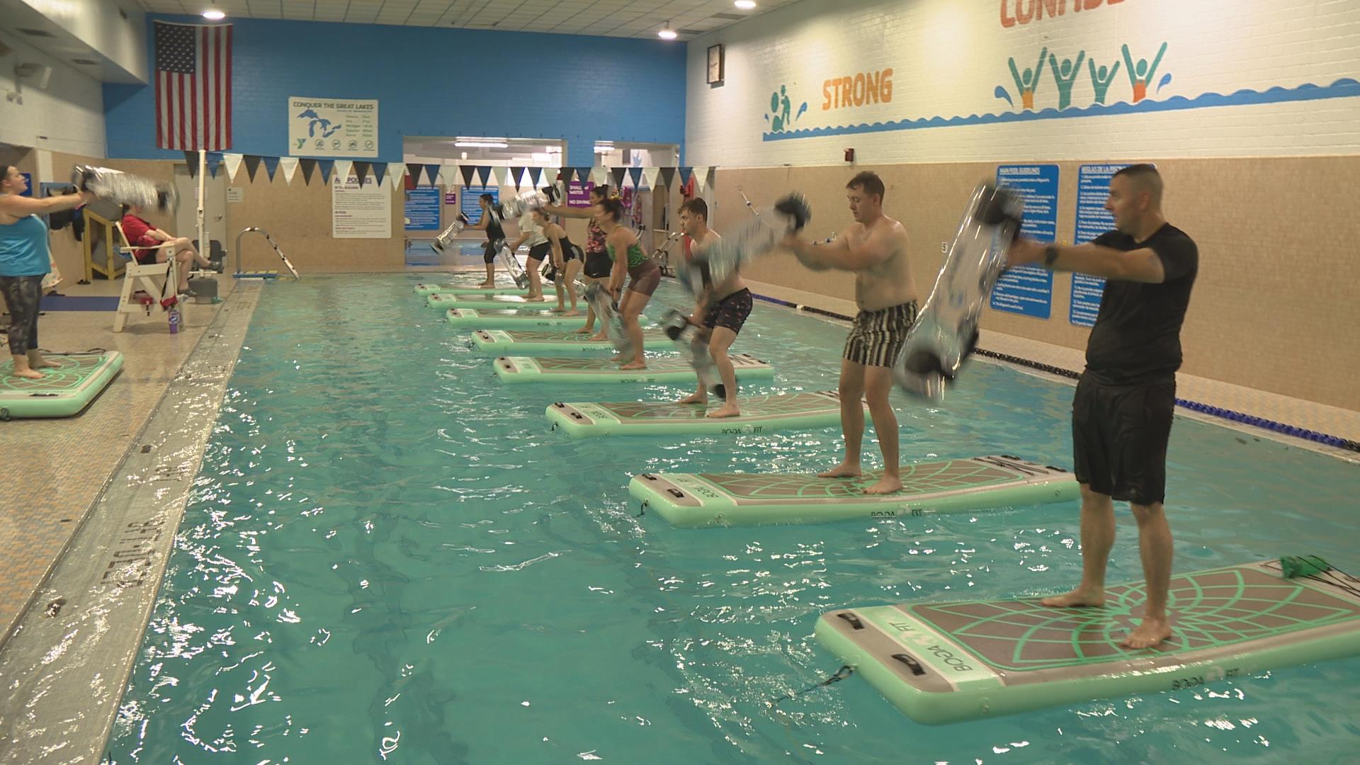 Lake County YMCA launches water HIIT classes on Boga boards | wkyc.com