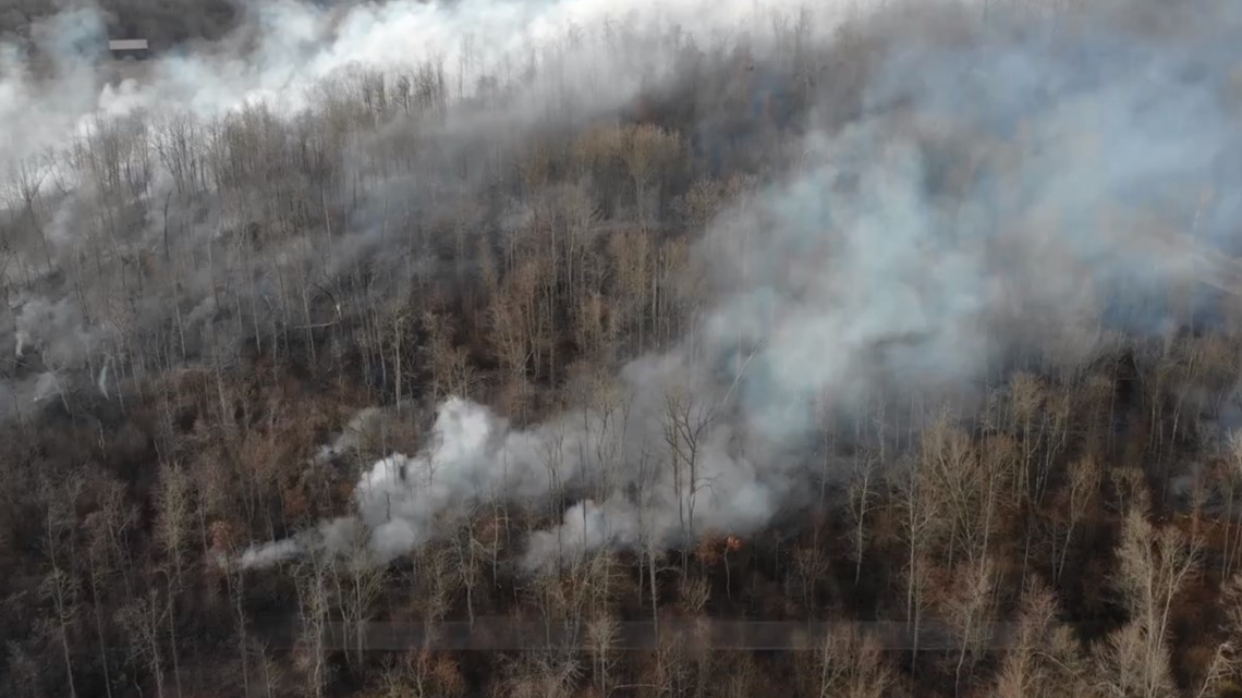 Drone helps Northeast Ohio fire departments put out brush fire | wkyc.com