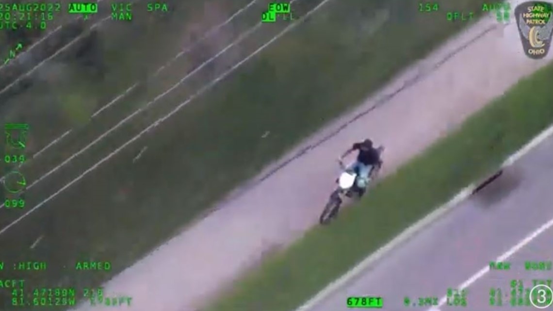 OSHP chopper pursues 'reckless' dirt bike rider in Cleveland | wkyc.com