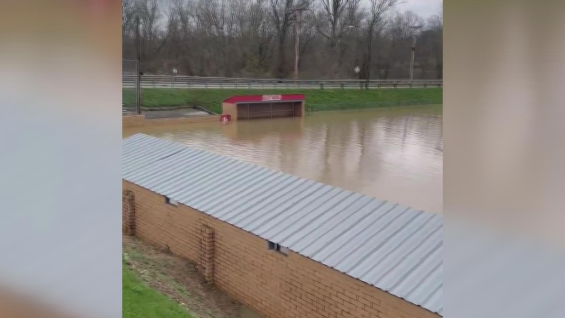 Canton South baseball field flooded by heavy storms | wkyc.com