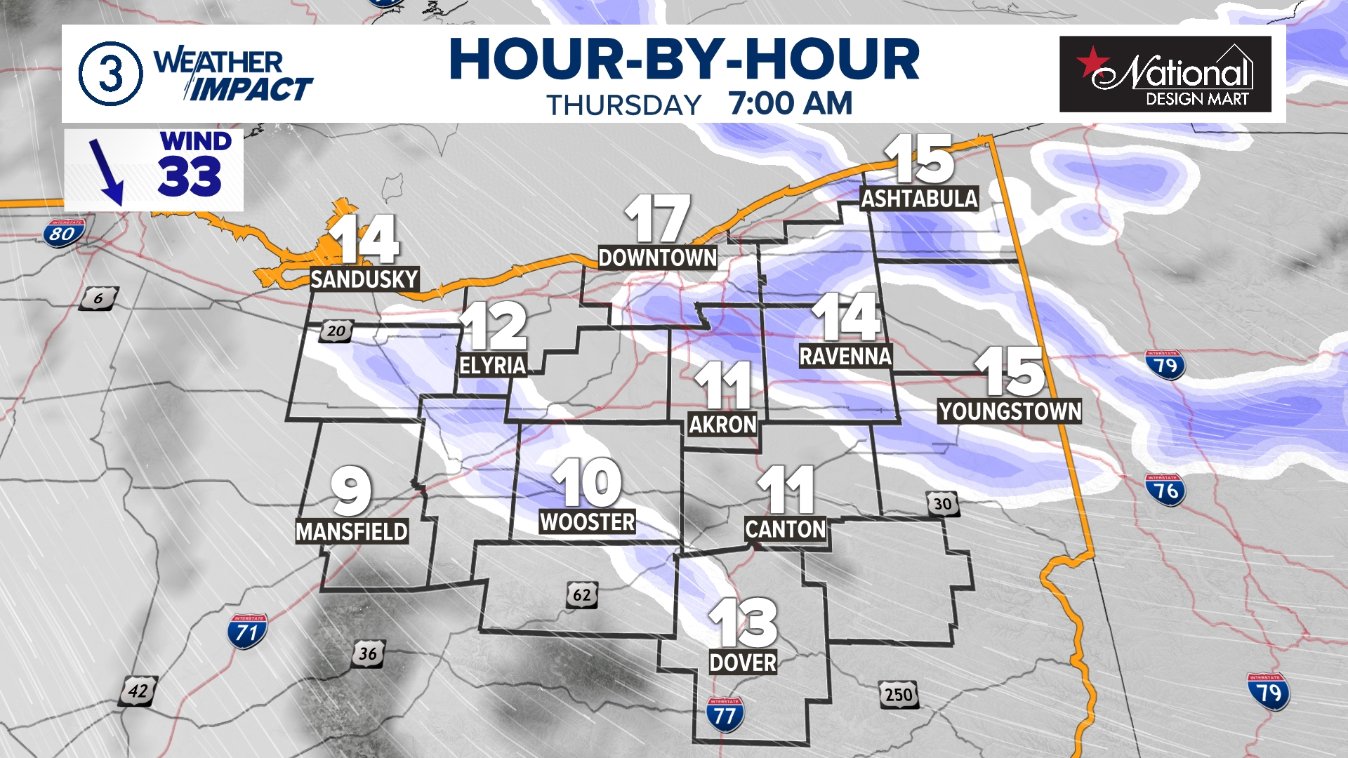Weather Impact Alert: System snow to transition to lake effect snow ...