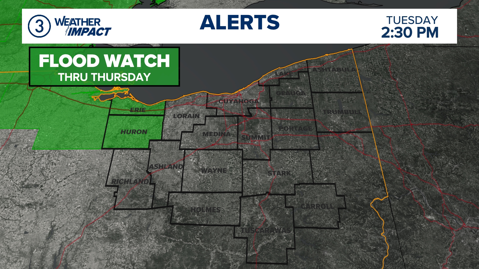 Flood Watch issued for multiple Northeast Ohio counties as NWS warns of ...