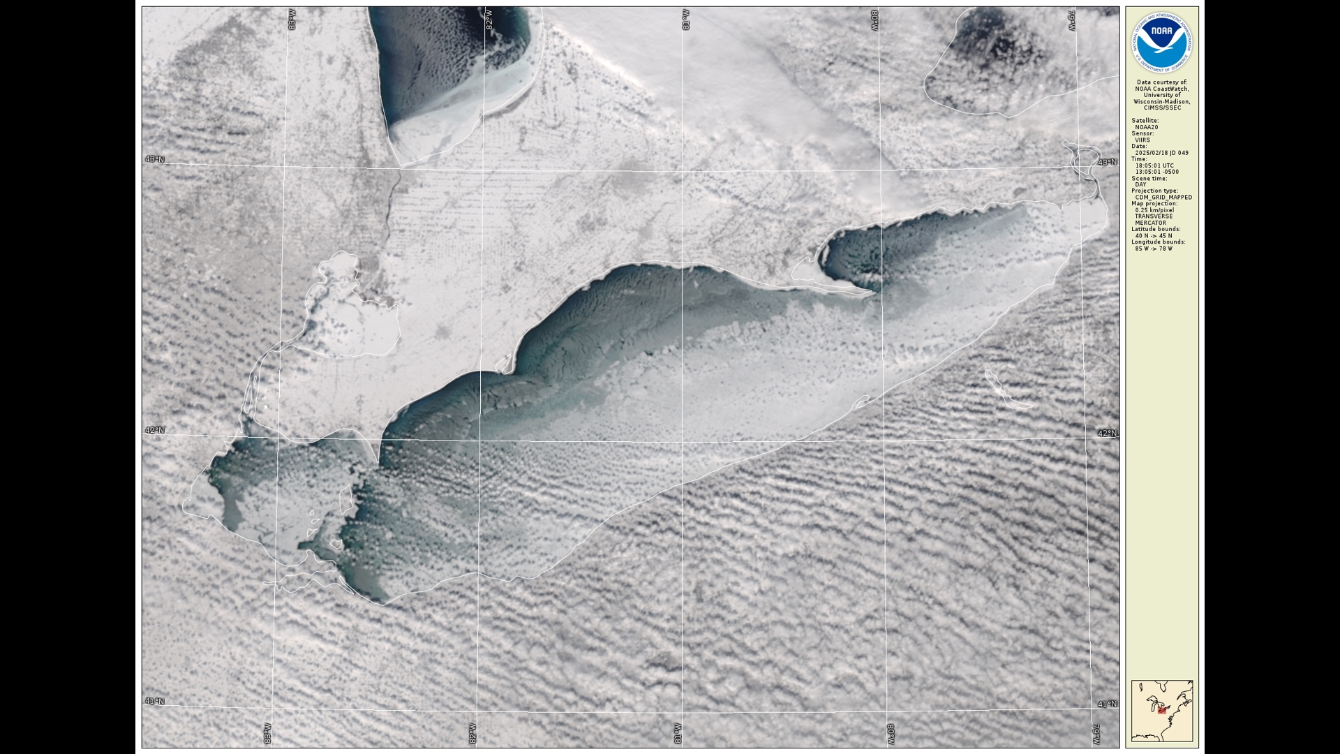 Lake Erie ice coverage remains high into late February 2025 | wkyc.com