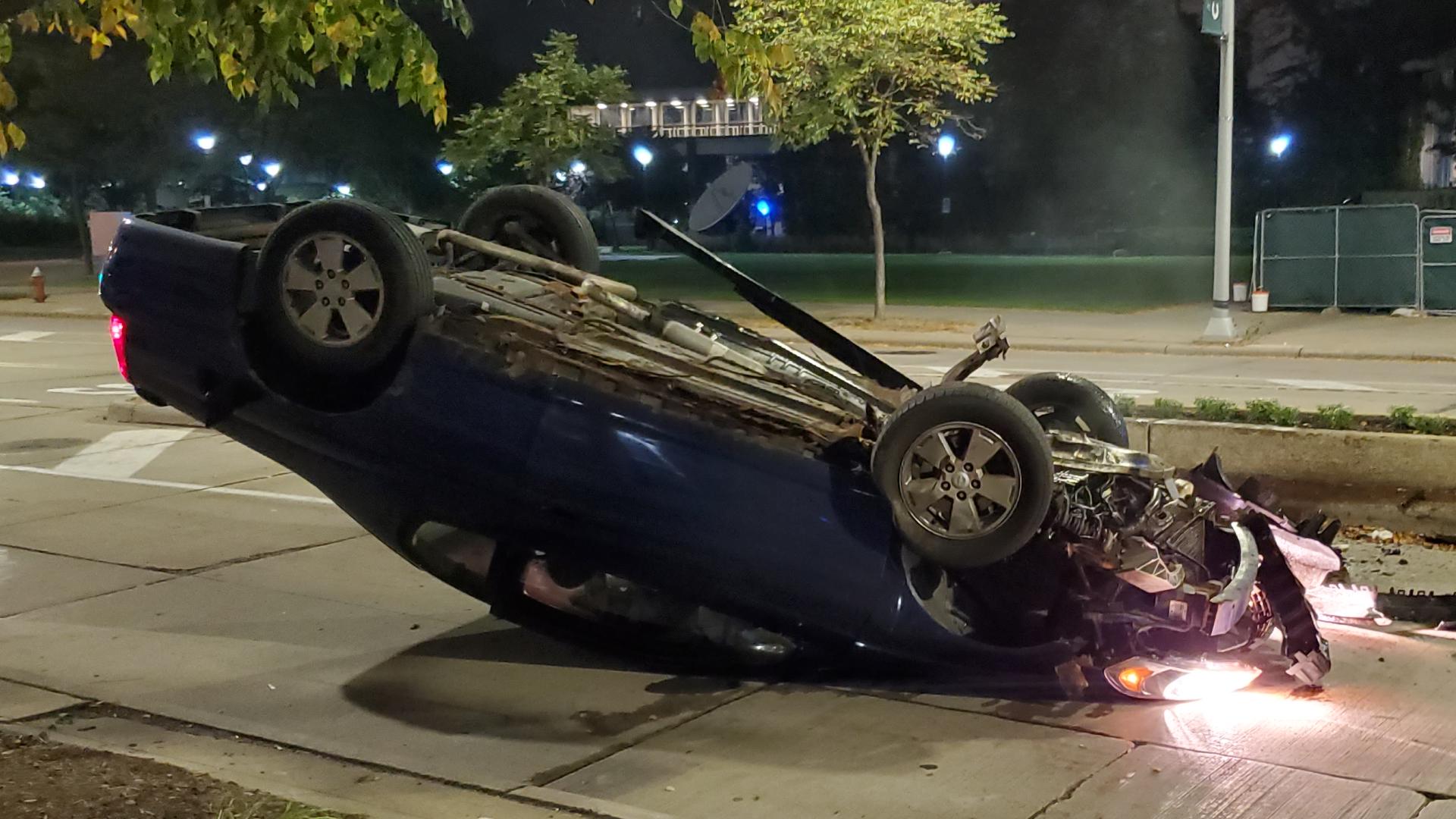 Cleveland police: Driver leaves scene after flipping previously stolen ...