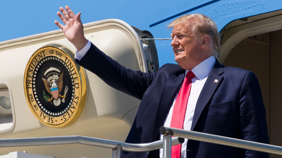 President Trump arrives in Cleveland for fundraising dinner | wkyc.com