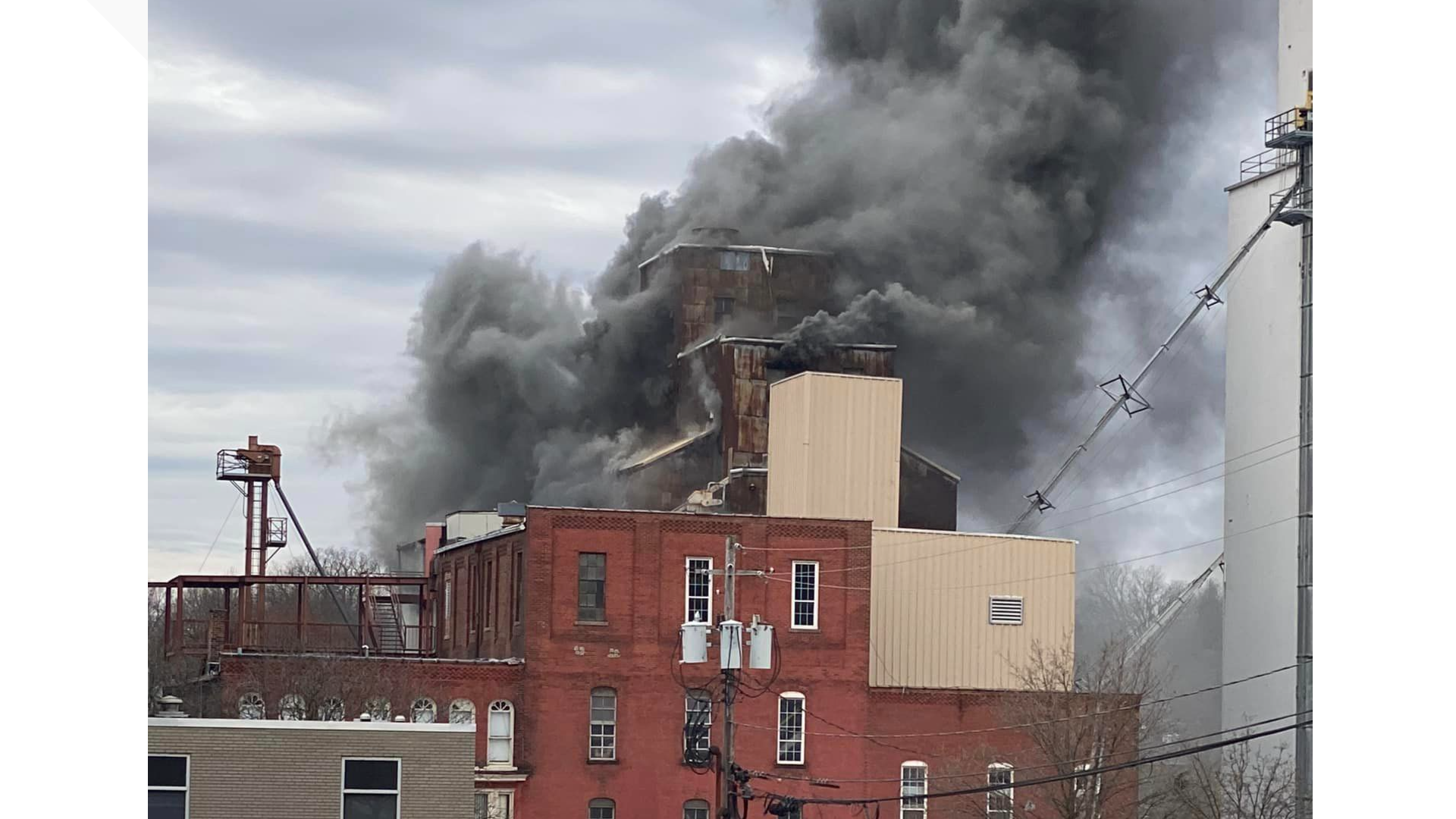 Large fire burns at Kent mill | wkyc.com