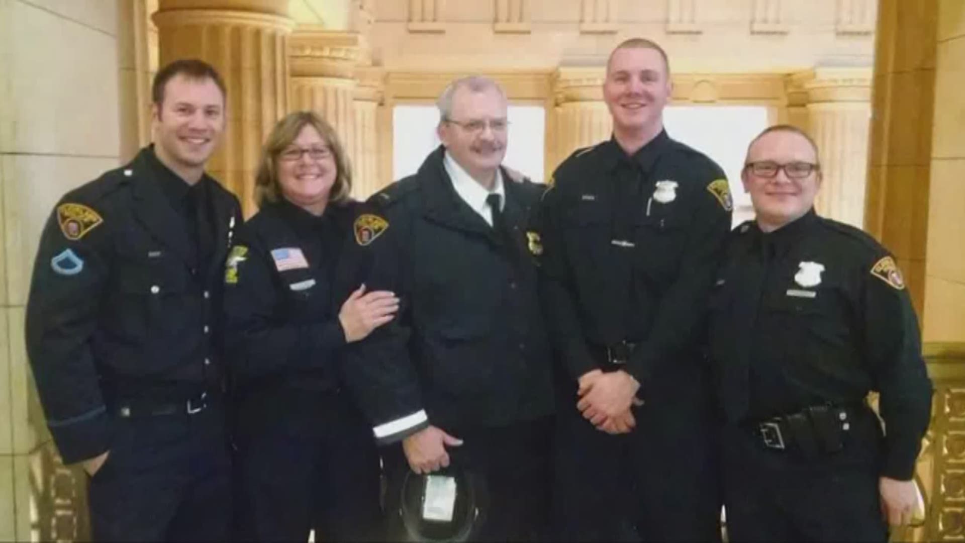 Officer David Fahey's badge is officially retired by Cleveland Police ...