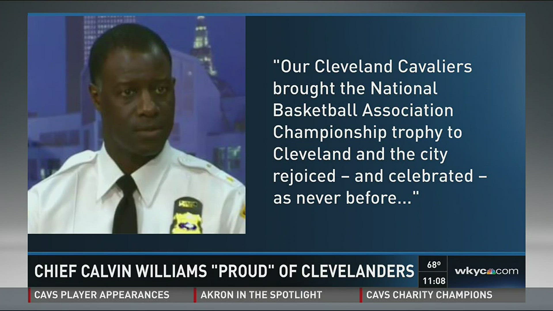Cleveland police chief "proud" of Clevelanders | wkyc.com