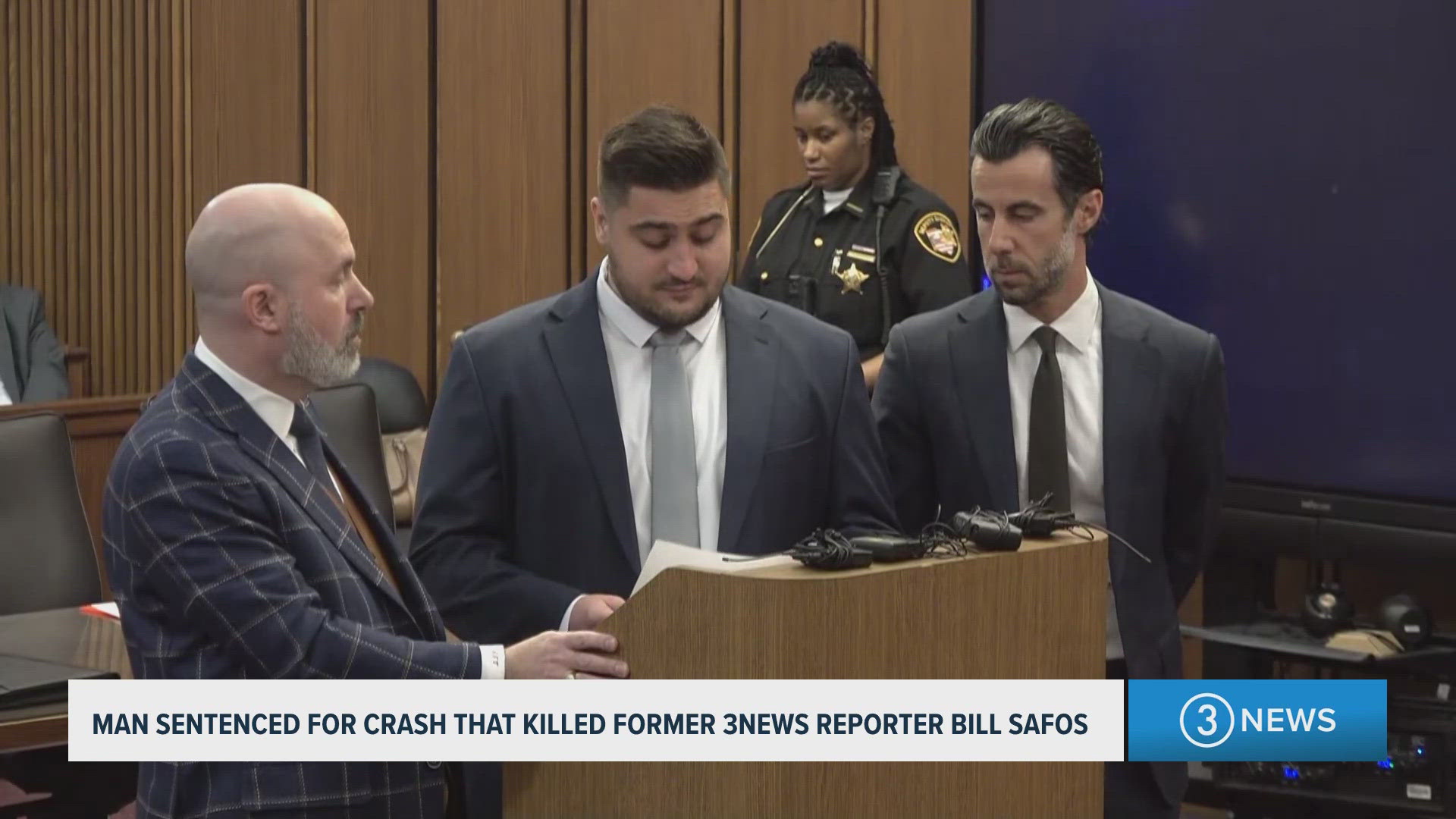 Zachary Saliba speaks during sentencing for crash that killed former ...