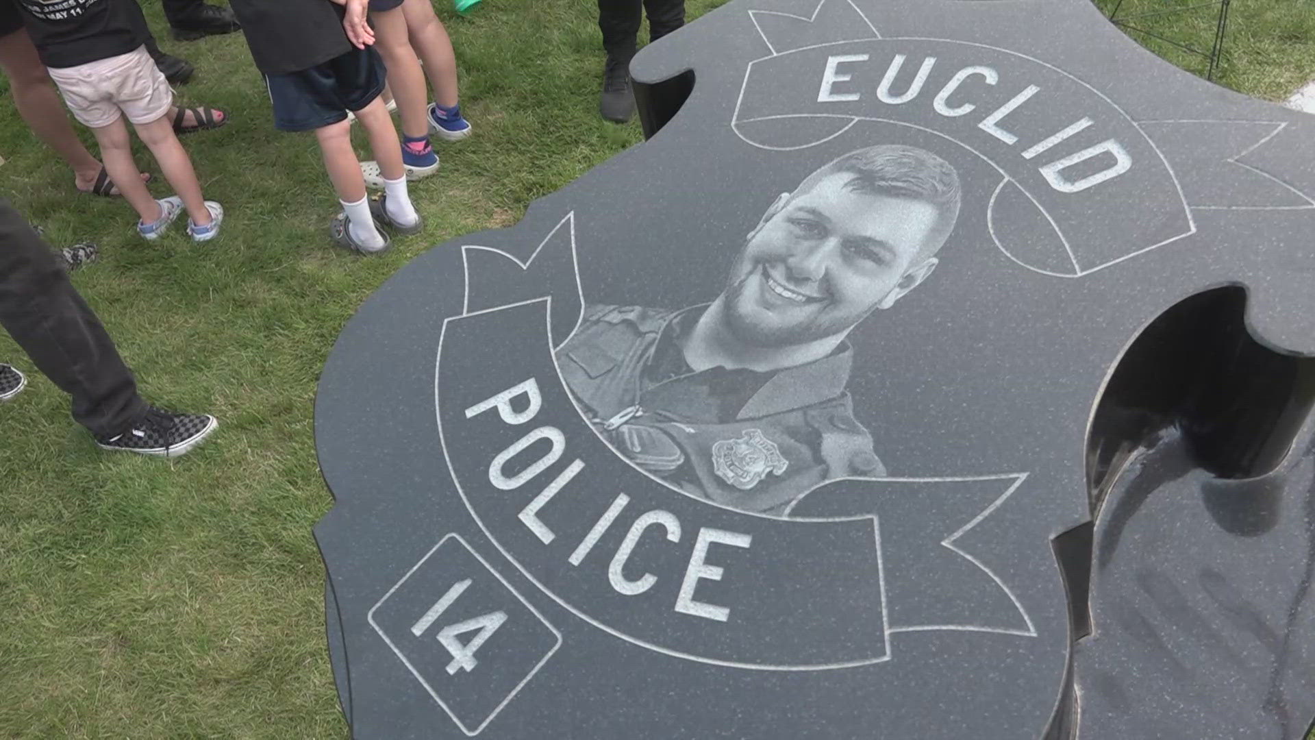 Monument honoring fallen officer Jacob Derbin unveiled in Cuyahoga ...