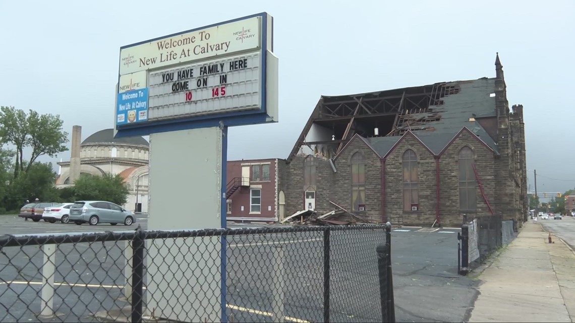 Storm damage in Cleveland: Church roof ripped off on Euclid | wkyc.com
