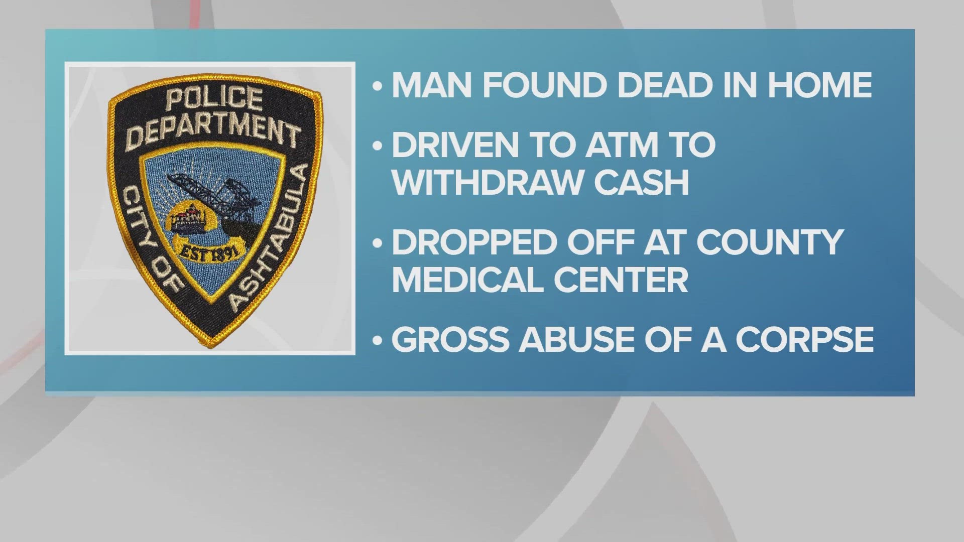 Ashtabula police: 2 women charged after allegedly taking dead man to ...