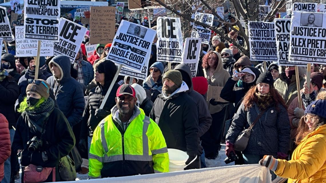 Downtown Cleveland protest targets ICE as local businesses raise funds ...
