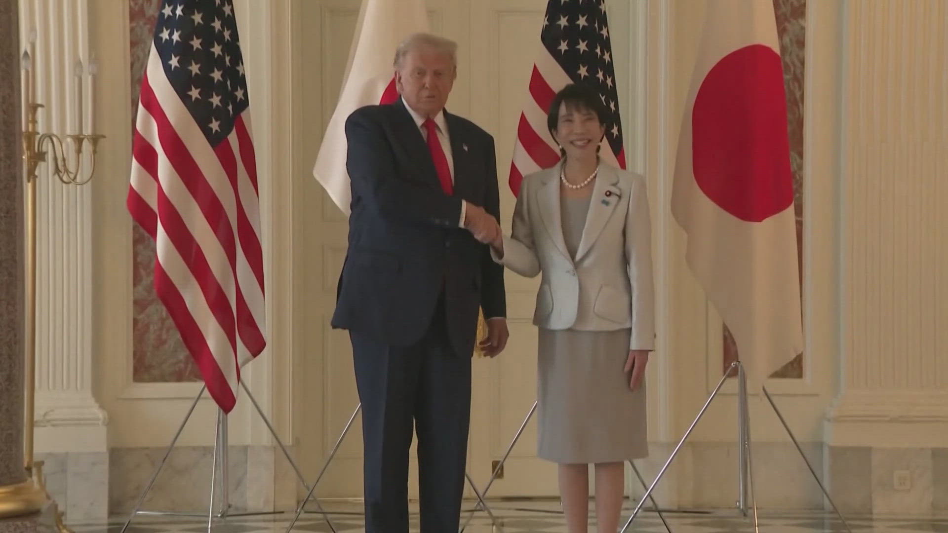 Trump meets with newly elected Japanese Prime Minister Sanae Takaichi ...