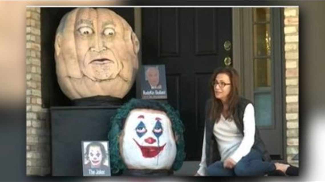 Columbus woman paint public figures on pumpkins | wkyc.com