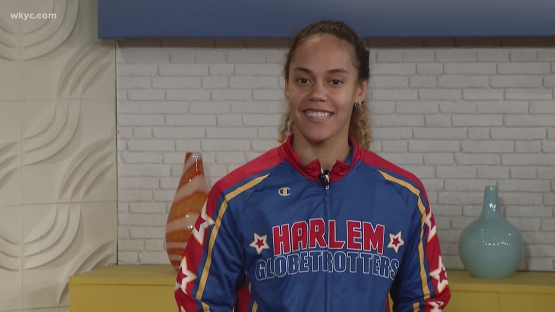 Brianna “Hoops” Green- Harlem Globetrotters “Wow” with New Fan-Powered ...