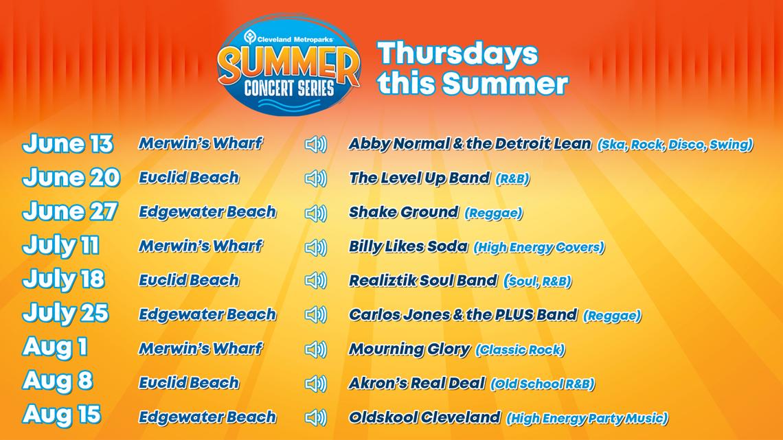 Cleveland Metroparks 2024 Summer Concert Series announced | wkyc.com