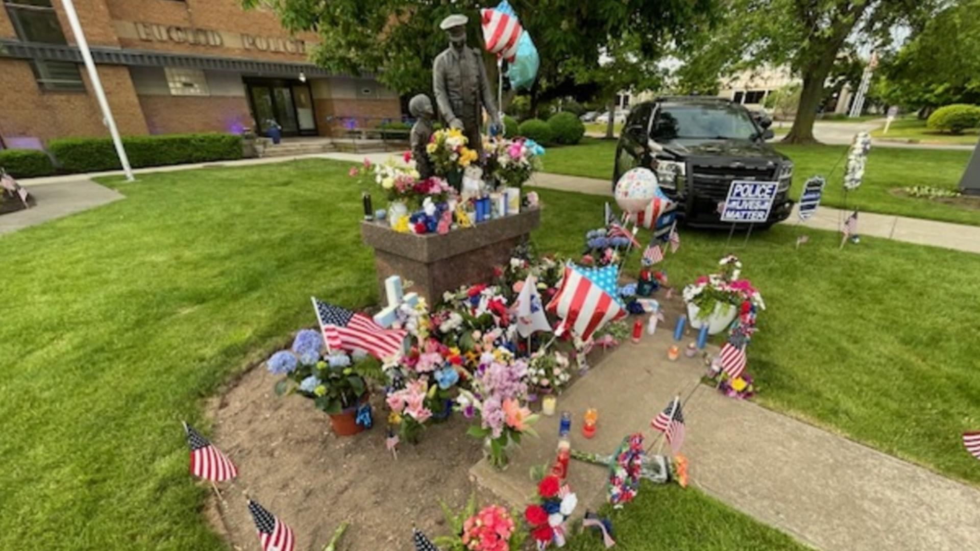 Rainbow appears at Euclid memorial for late officer Jacob Derbin | wkyc.com