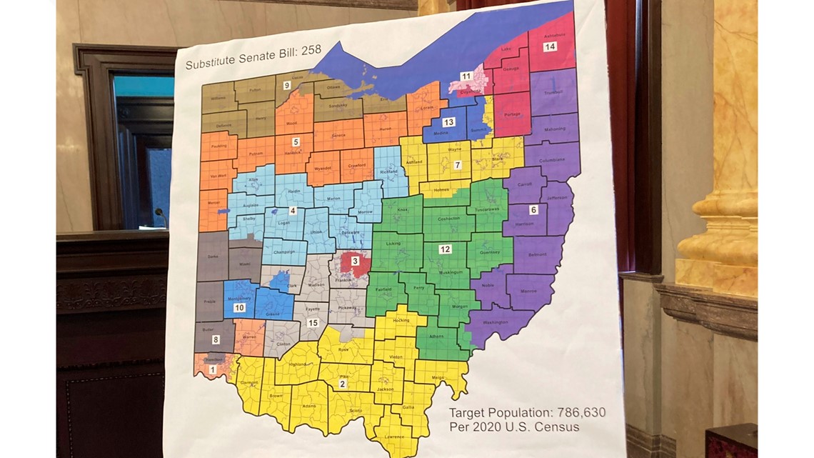 Political map of ohio
