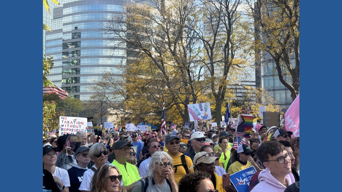 Downtown Cleveland holds 'No Kings' protest | wkyc.com