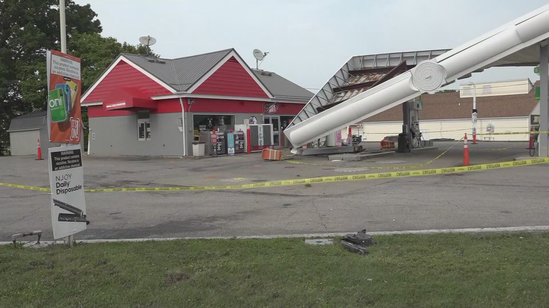 Car crash causes damage at Vermilion gas station | wkyc.com