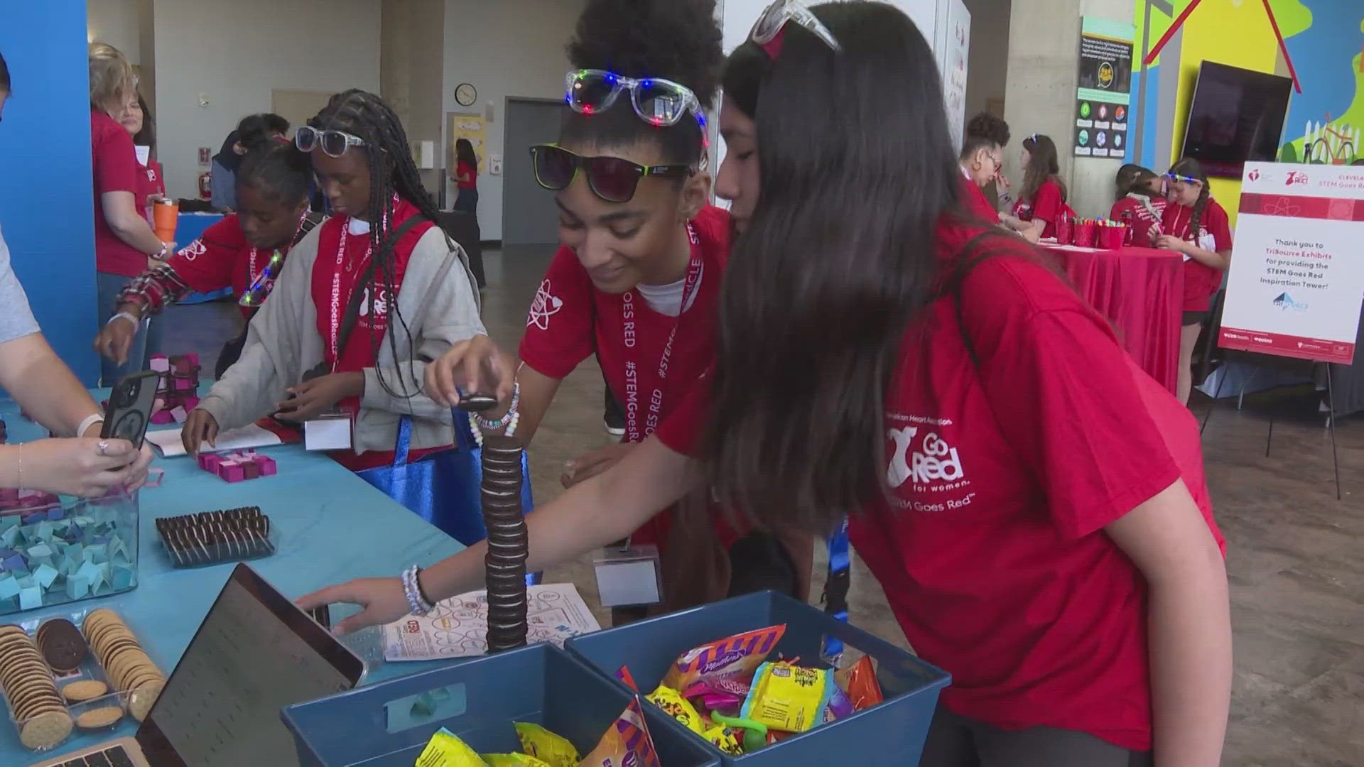 Girls explore STEM careers at Cleveland's 'STEM Goes Red' event ...