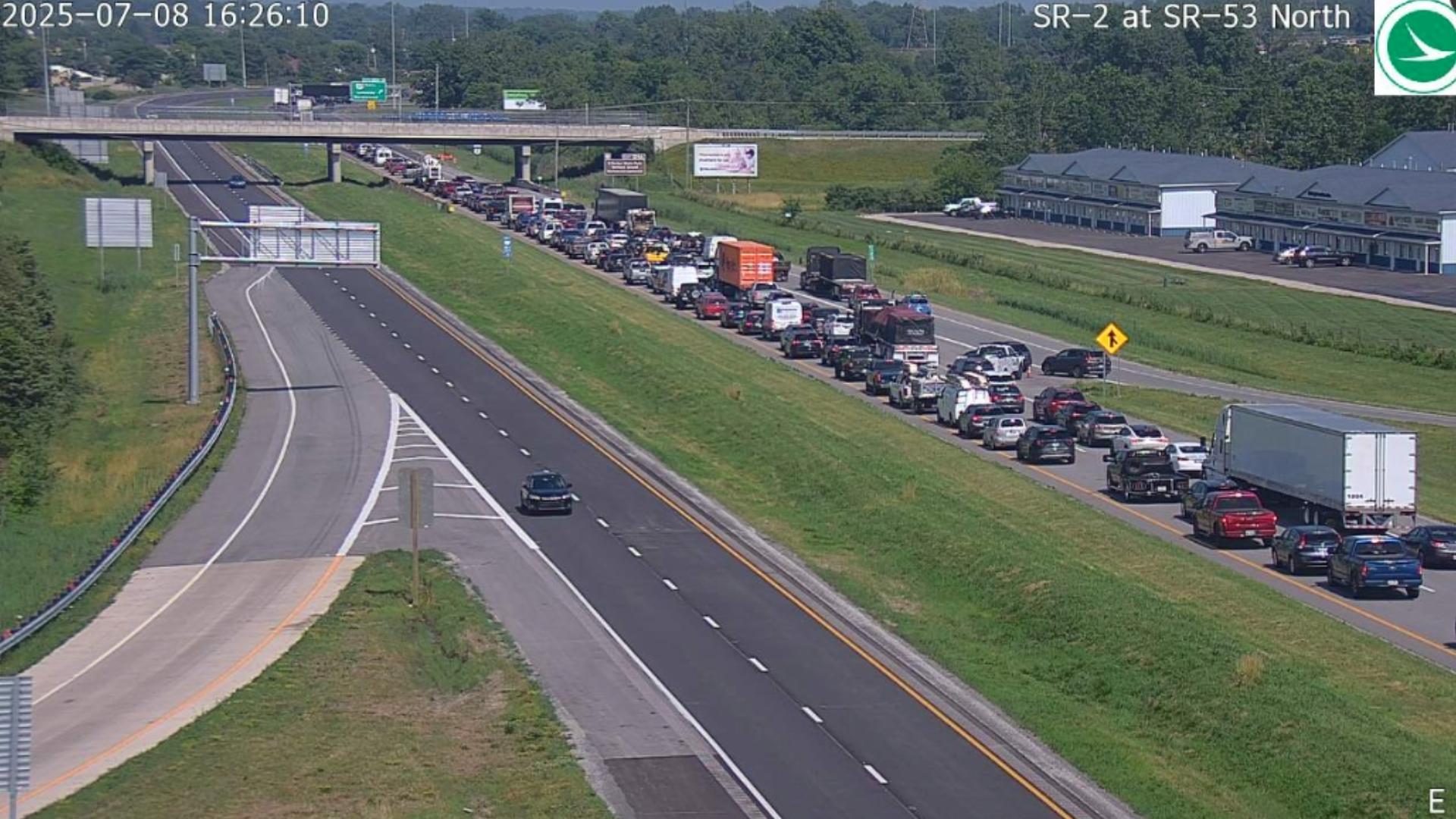 SR 2 reopens in Erie County after 7-car crash on Edison Bridge | wkyc.com