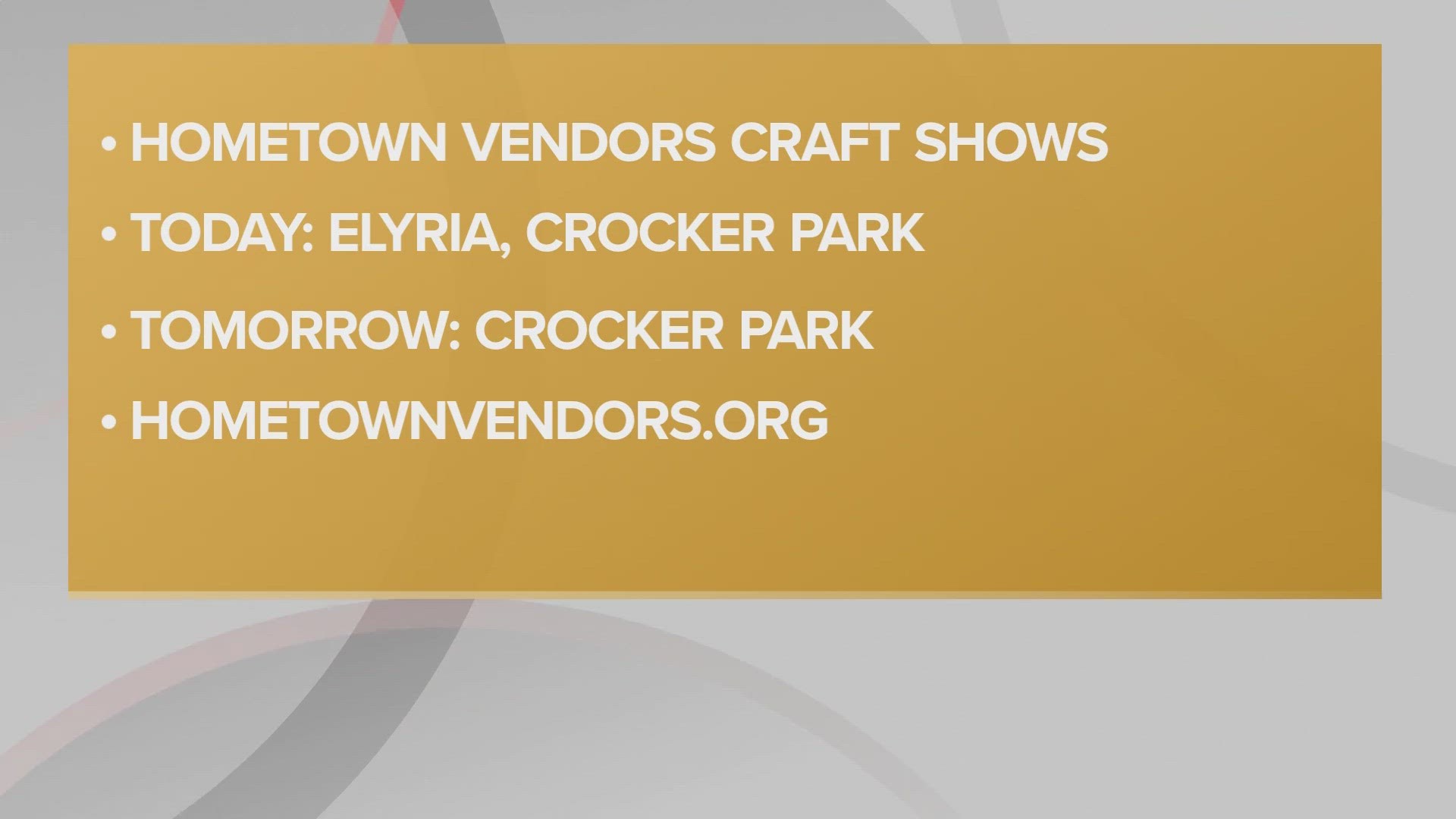Hometown Vendor's Craft and Vendor Shows return to Northeast Ohio ahead ...
