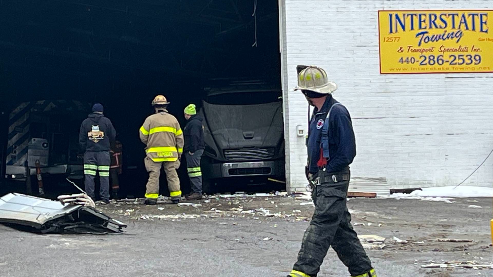 Fire breaks out at Geauga County towing company | wkyc.com