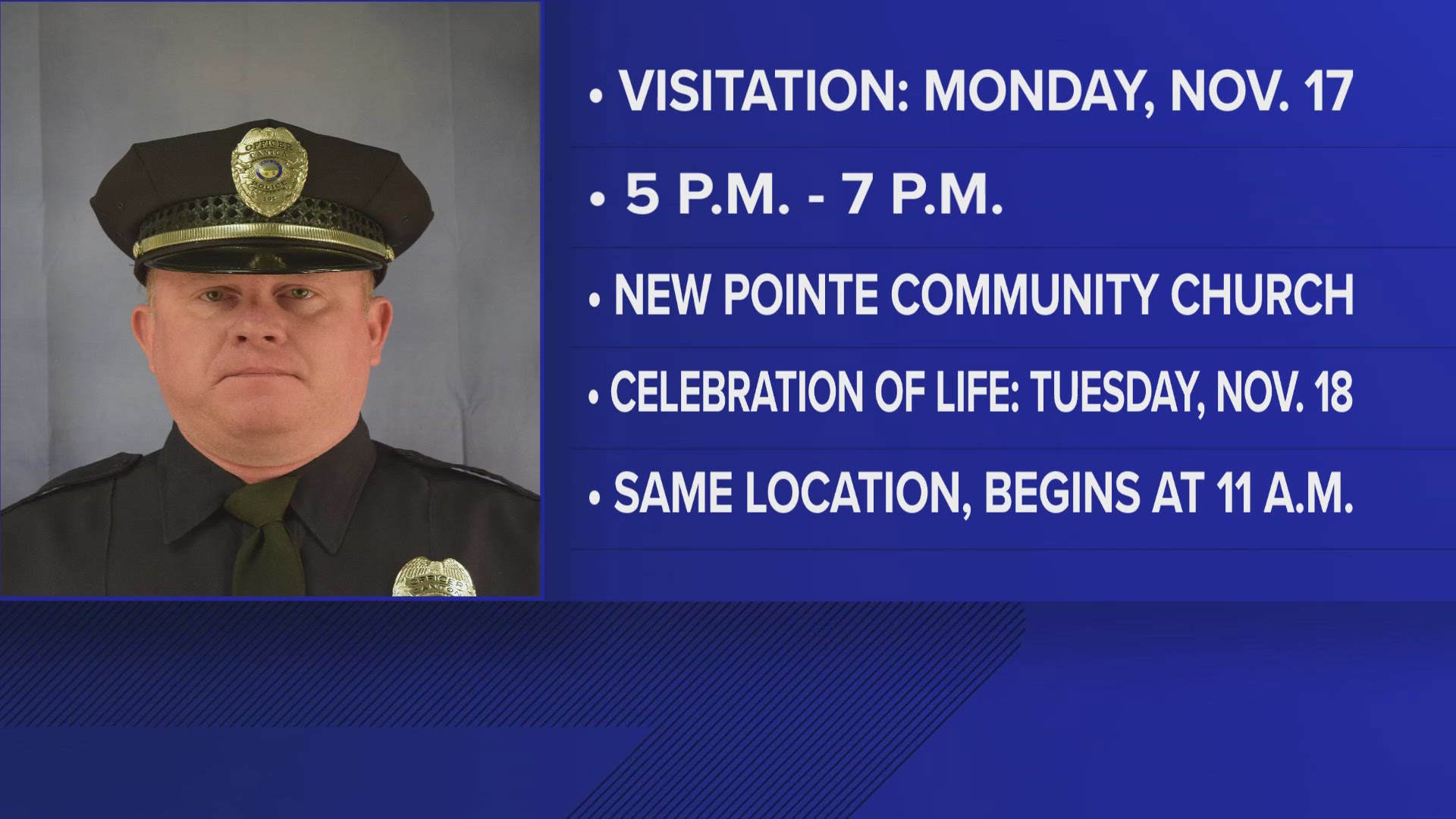 Visitation and celebration of life announced for fallen Canton police ...