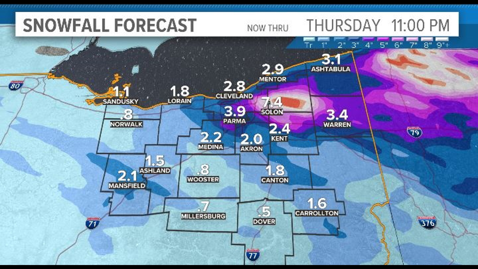 Potential for heavy lake effect snow in Northeast Ohio | wkyc.com