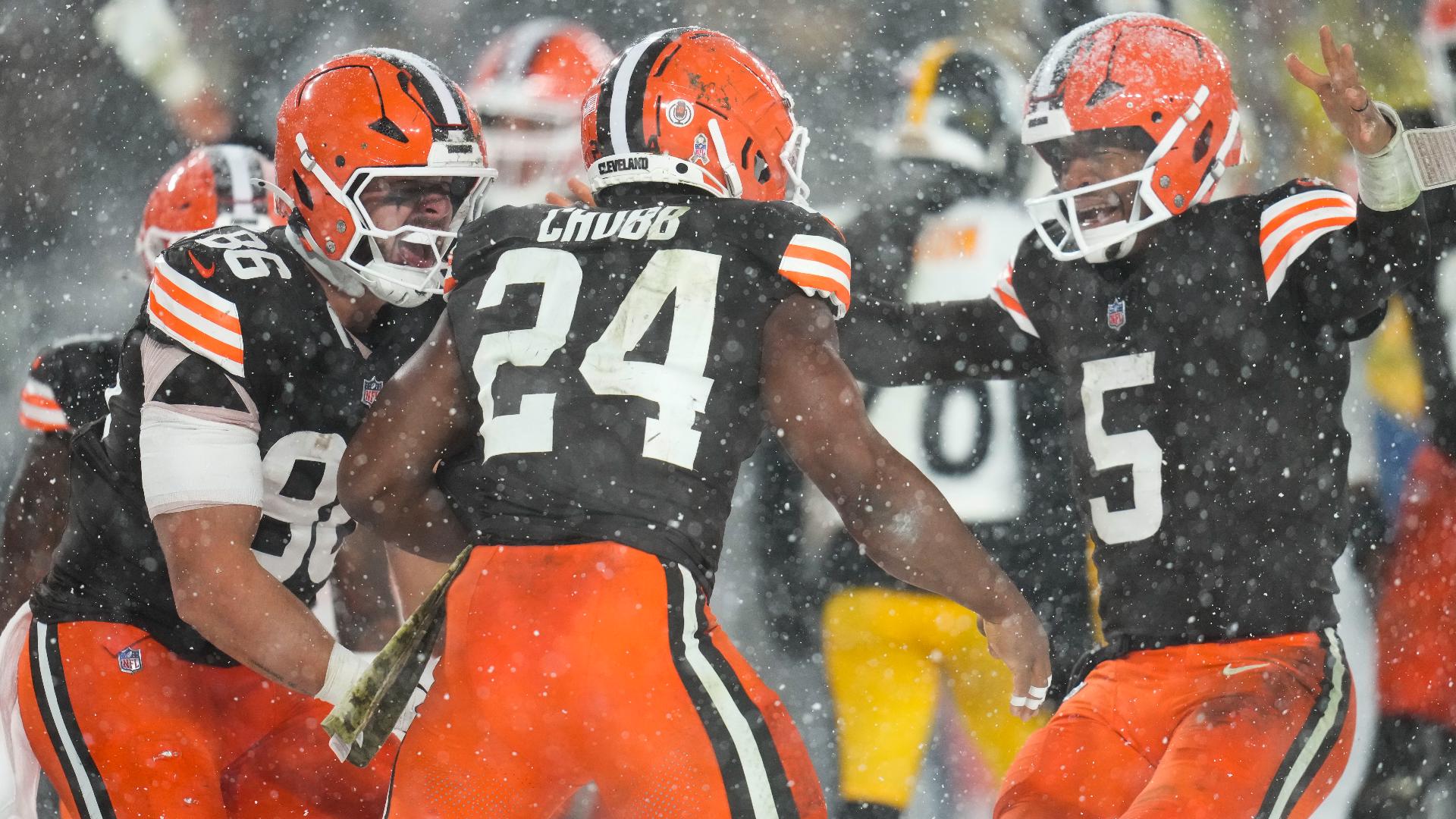 Browns upset Steelers 24-19 in Thursday night blizzard | wkyc.com
