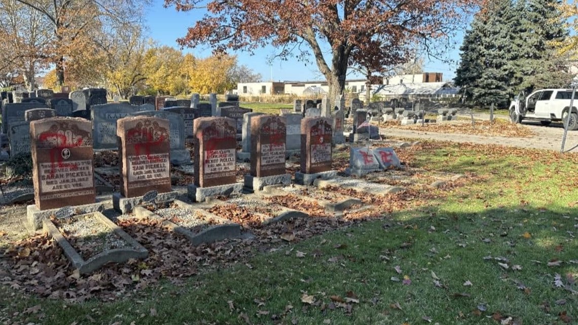 Brooklyn Jewish cemetery vandalized with swastikas | wkyc.com