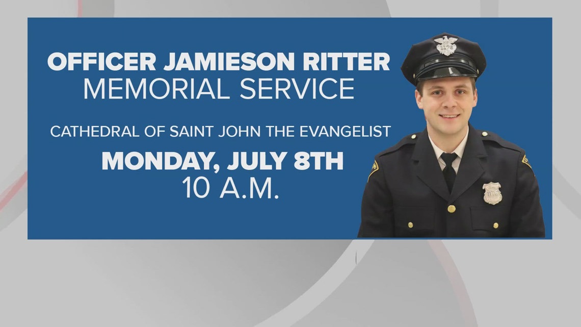 Memorial service for fallen Cleveland Police Officer Jamieson Ritter to ...