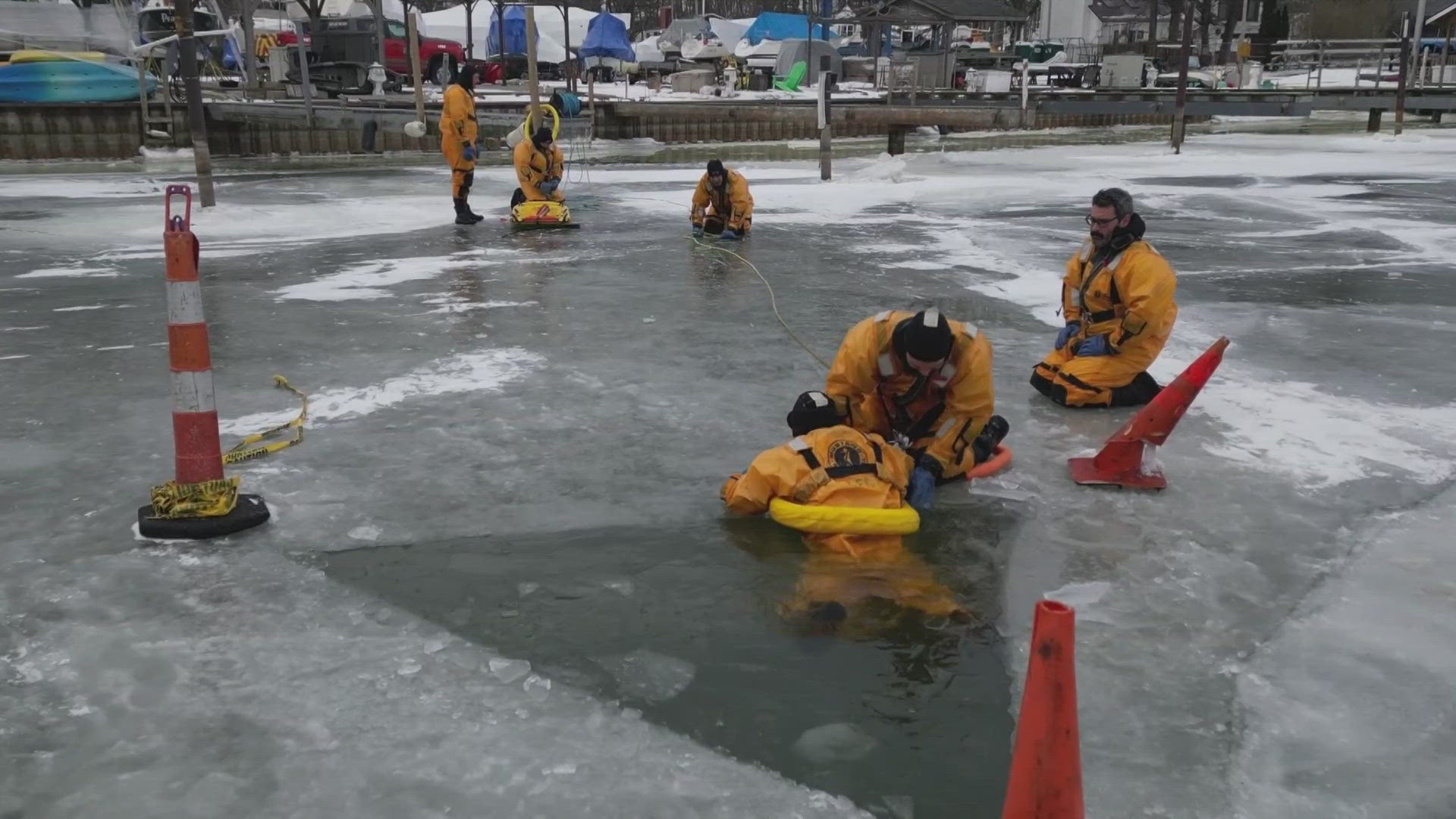 Eastlake firefighters train for ice rescues | wkyc.com