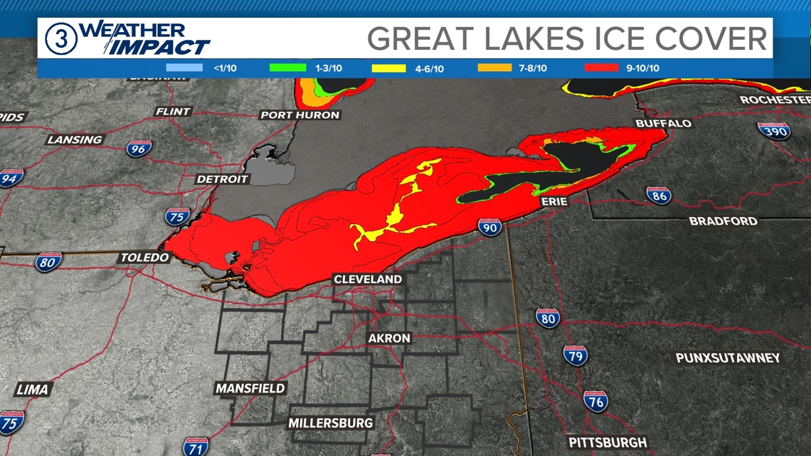 Arctic plunge cranks up ice on Lake Erie | wkyc.com