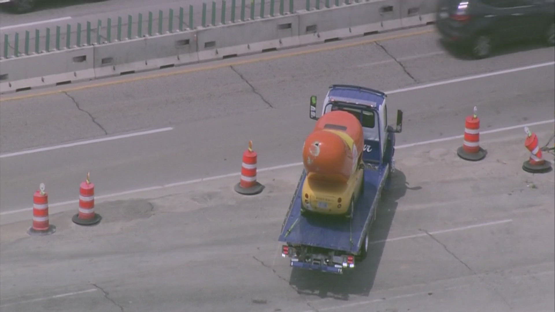 Oscar Mayer Wienermobile flips over after highway crash | wkyc.com
