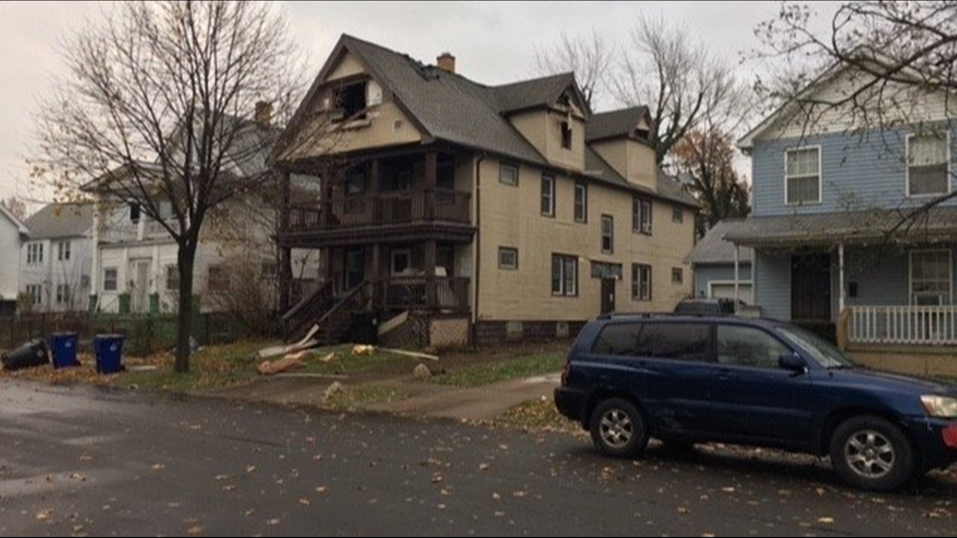 Cleveland firefighters battle house fire on East 128th Street | wkyc.com