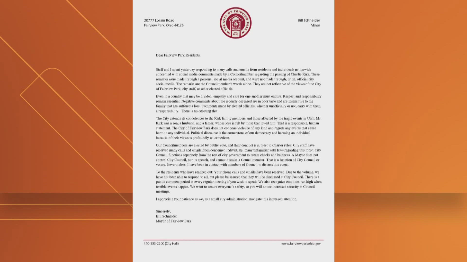 Fairview Park Council Head Resigns Over Social Media Comments on ...