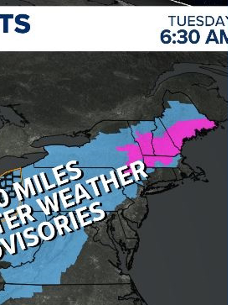 Weather Impact Alert: Widespread snow this morning across Northeast ...