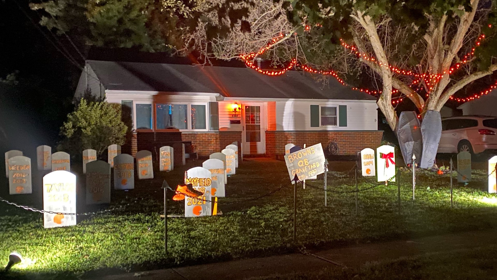 North Ridgeville Halloween display: Cleveland Brown graveyard | wkyc.com