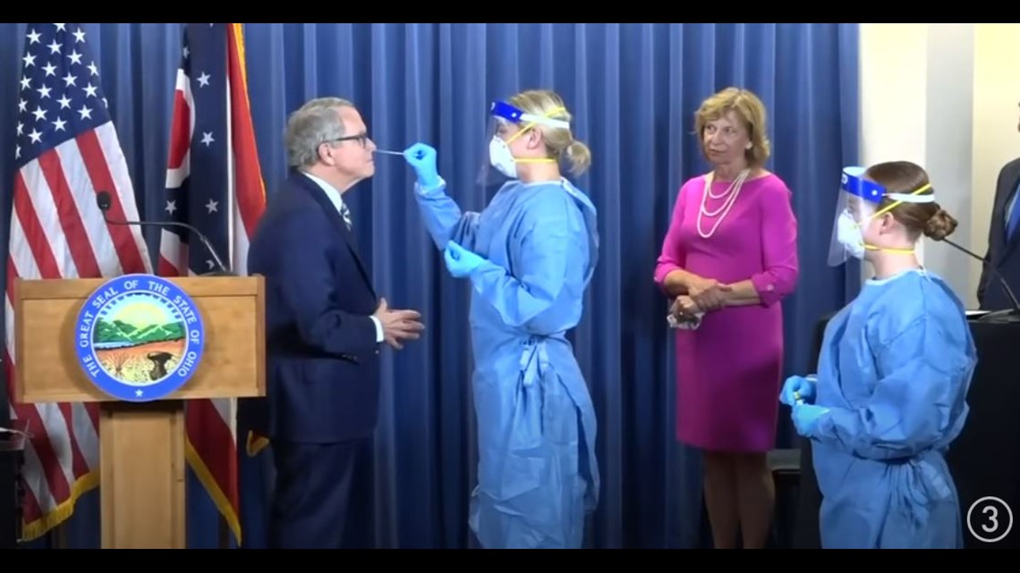 Watch: Ohio Gov. Mike DeWine and wife Fran receive coronavirus tests ...