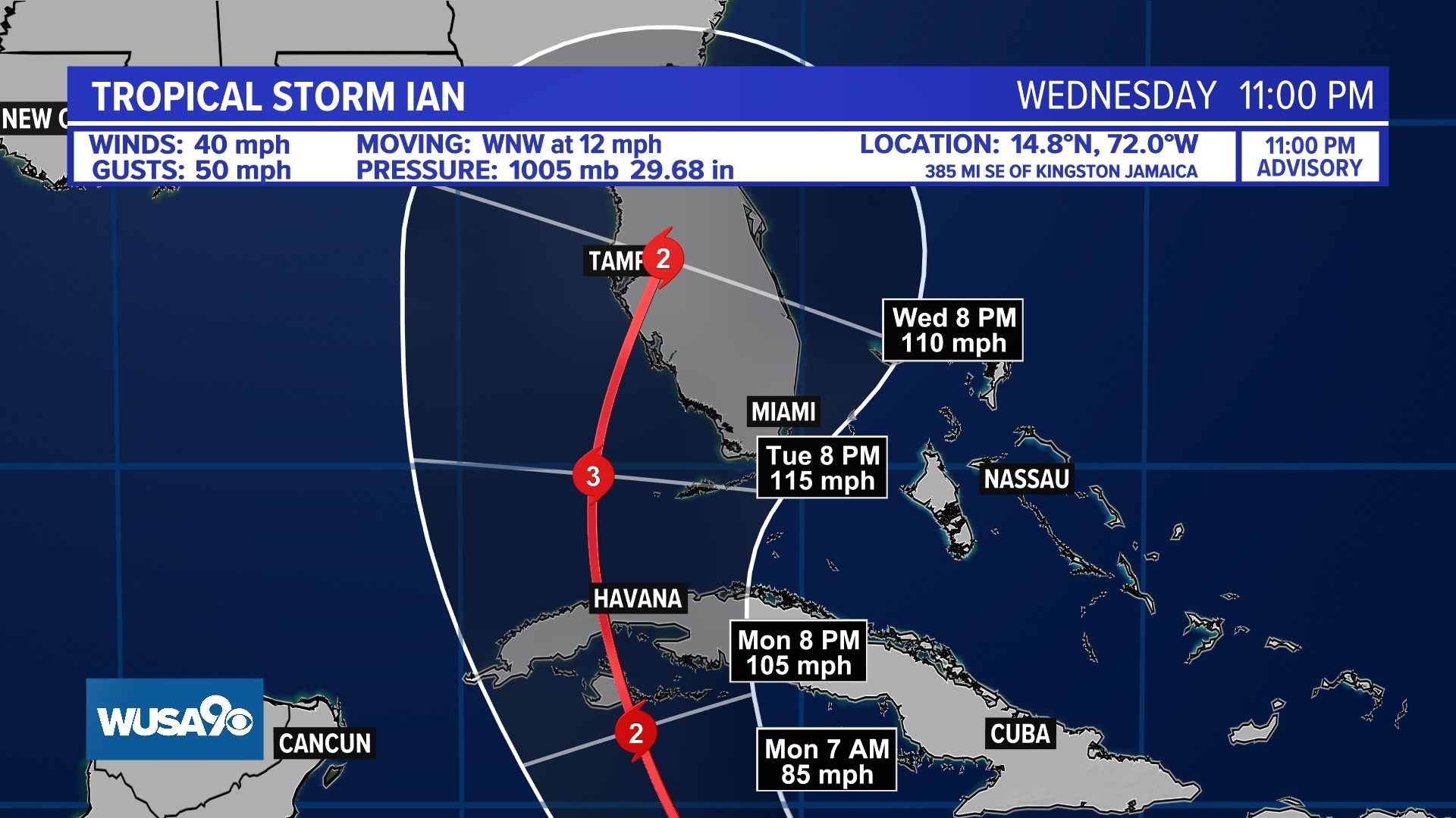 Hurricane Fiona storm track through warm Atlantic waters | wkyc.com